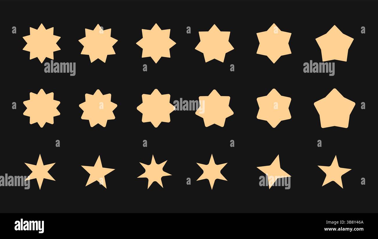 Geometric star designs black hi-res stock photography and images - Alamy