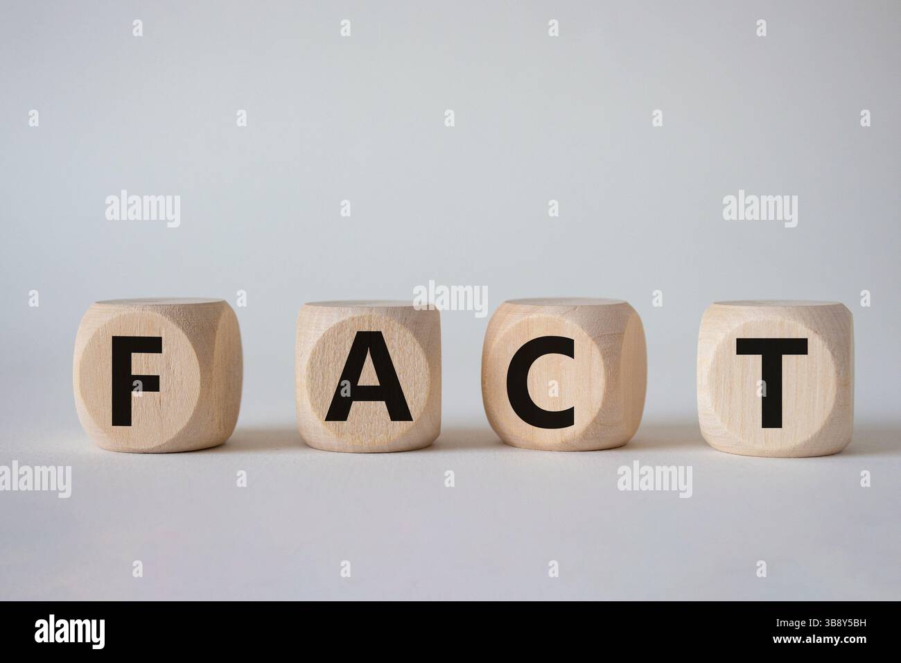 Fact symbol. Concept word Fact on wooden cubes. Beautiful white ...