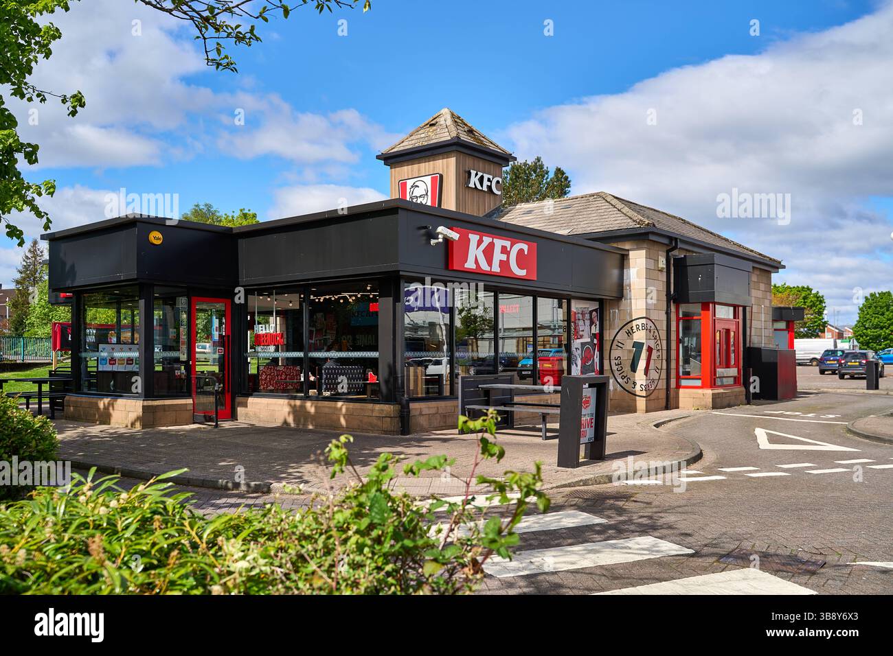 Greenock, Scotland, United Kingdom - 3 May 2025: KFC branch in Greenock ...