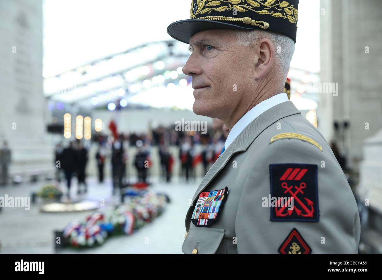 Military Governor of Paris Loic Mizon ceremonies marking the 80th ...