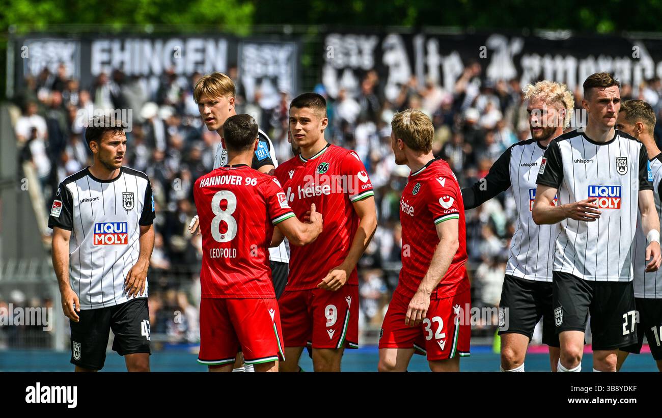03.05.2025, Donaustadion, Ulm, GER, 2. BL, SSV Ulm 1846 vs Hannover 96 ...