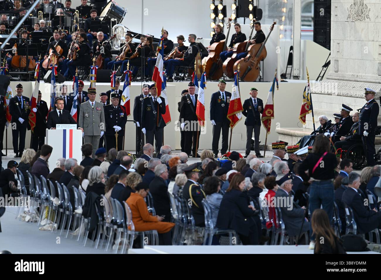 Paris, France. 08th May, 2025. Speech by President Emmanuel Macron ...