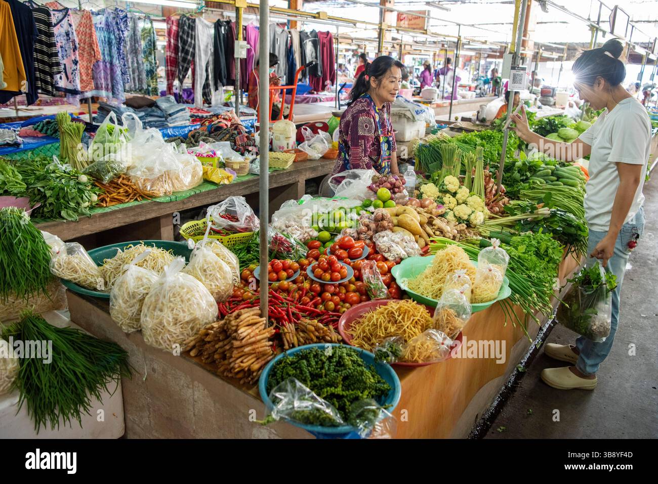 Vegetable at the Food Market in the City of Nan in Province of Nan in ...