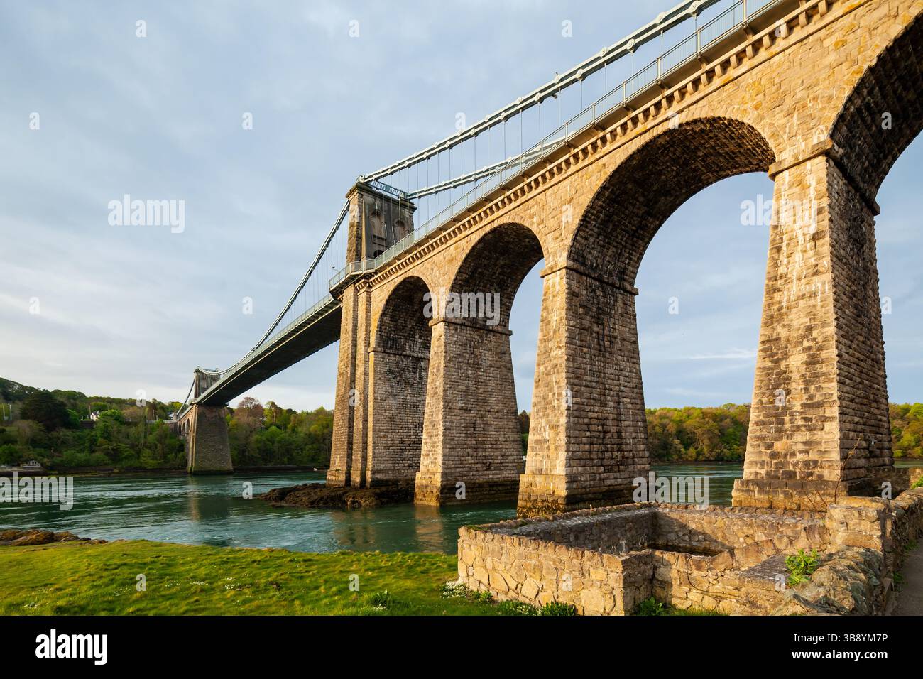 Menai Bridge in North Wales Stock Photo - Alamy