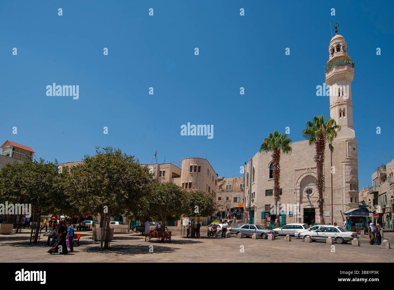Manger Square. Omar Mosque. Bethlehem. Palestinian Territories. Israel ...