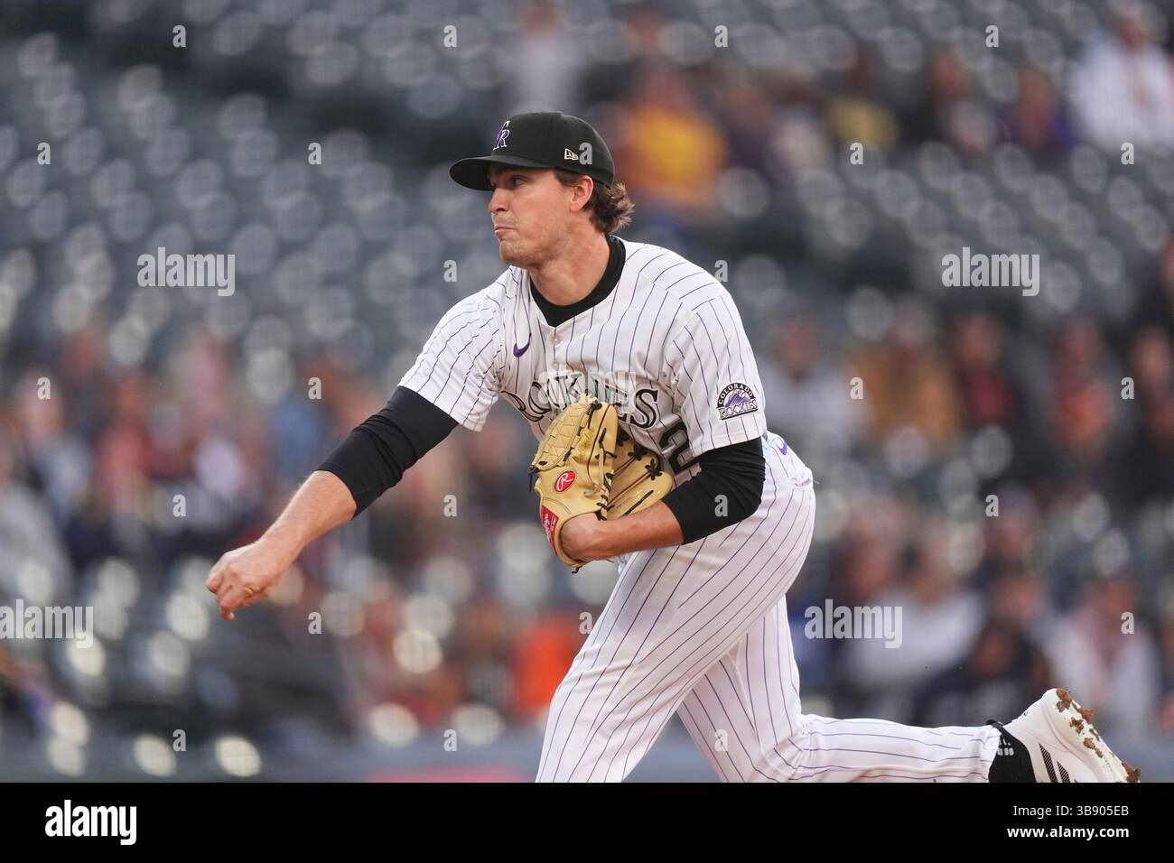 Colorado Rockies starting pitcher Chase Dollander (32) in the first ...