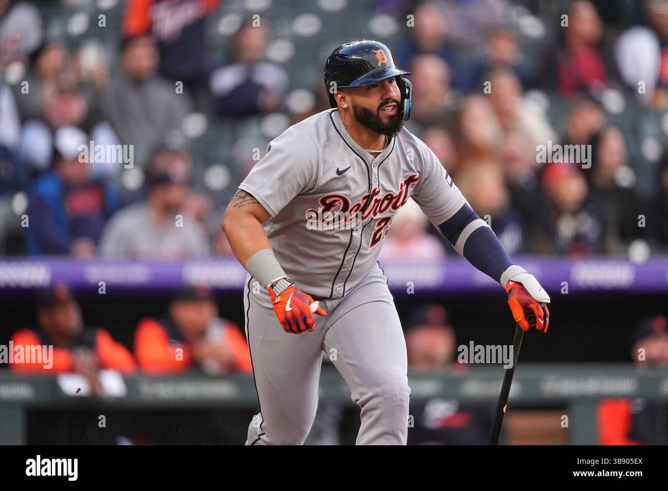 Detroit Tigers second baseman Gleyber Torres (25) in the first inning ...