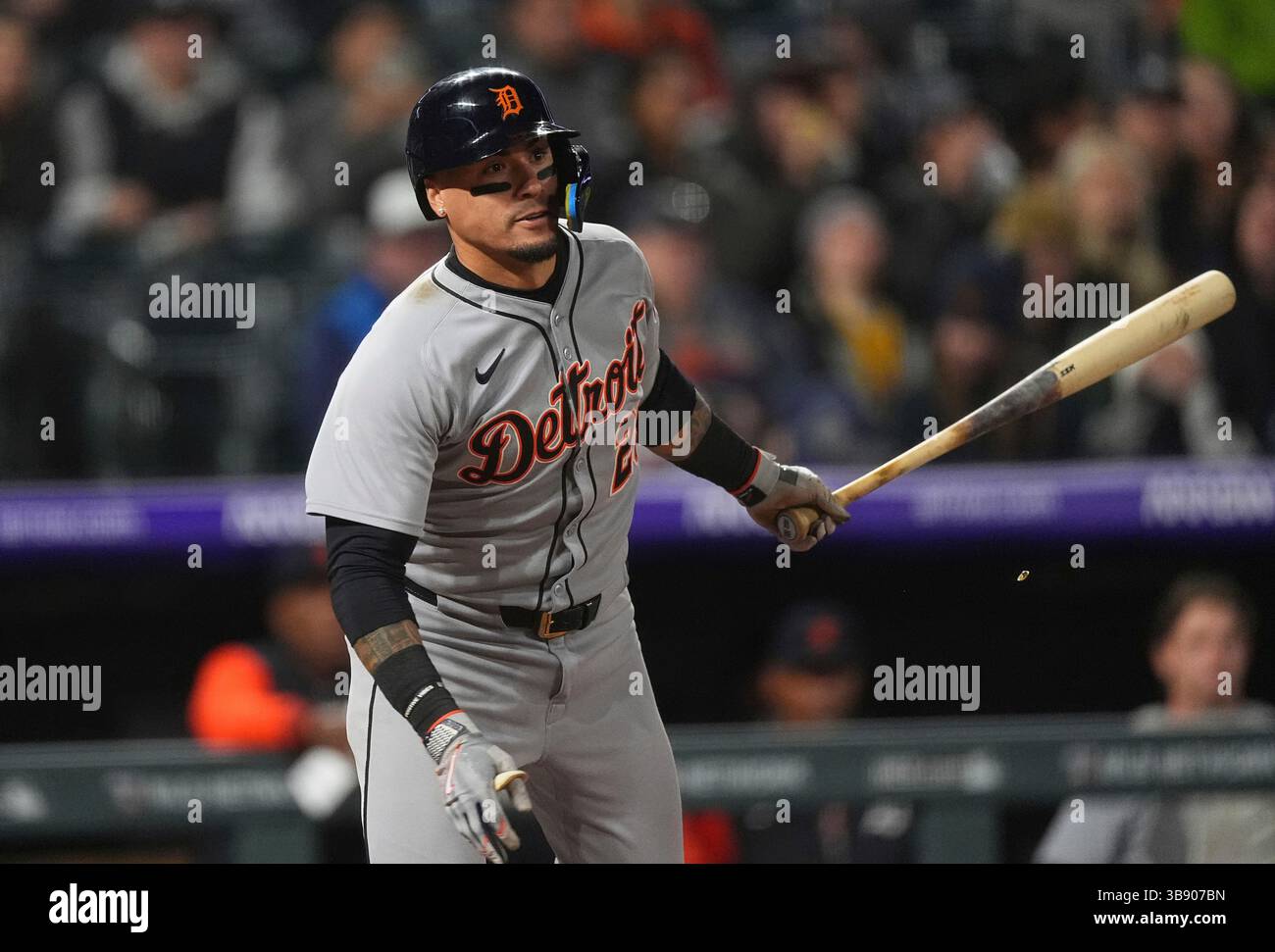 Detroit Tigers center fielder Javier Báez (28) in the eighth inning of ...
