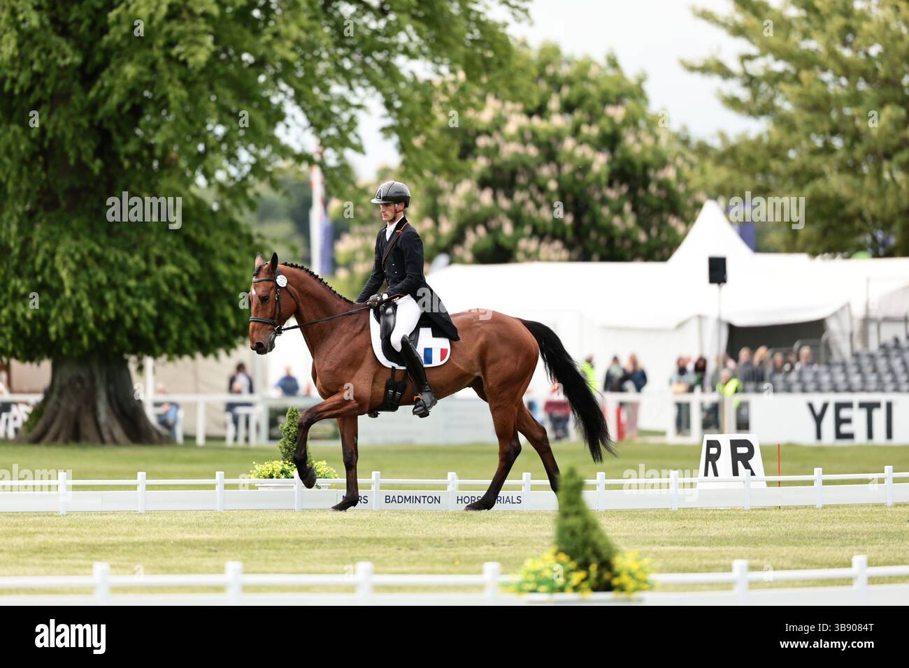 Arthur Marx of France with Church'ile during the dressage at the MARS ...