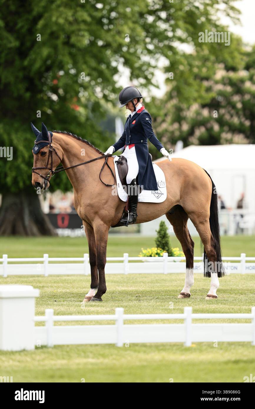 Yasmin Ingham of Great Britain with Rehy DJ during the dressage at the ...