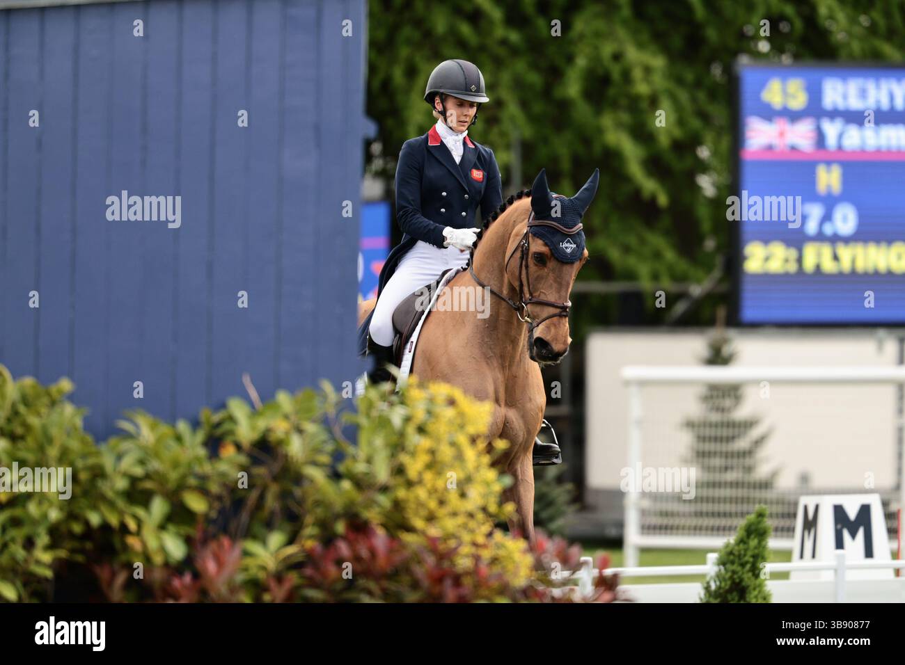 Yasmin Ingham of Great Britain with Rehy DJ during the dressage at the ...