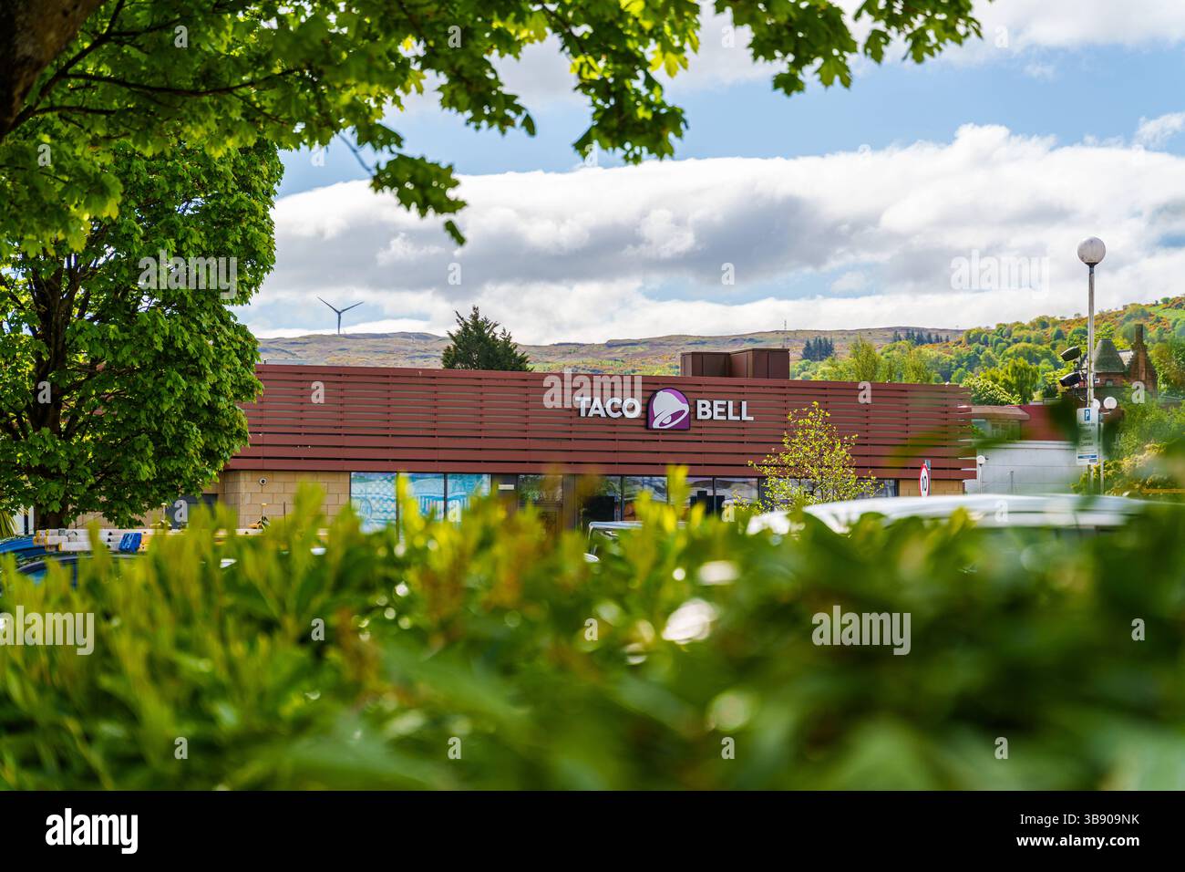 Greenock, Scotland - 3 May 2025: A Taco Bell branch with the Taco Bell ...
