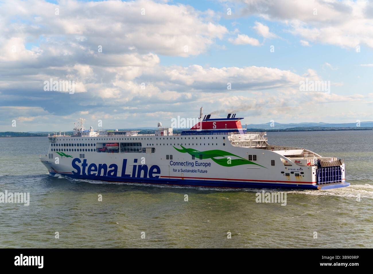 Liverpool, England - May 4, 2025: The Stena Line ferry leaves the port ...