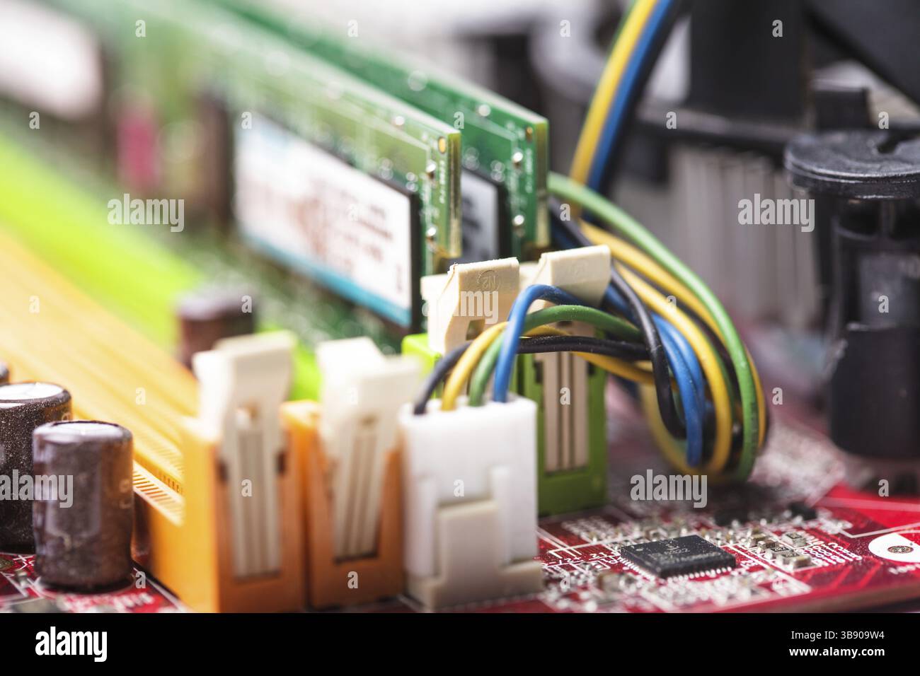 RAM socket closeup on the computer motherboard Stock Photo - Alamy