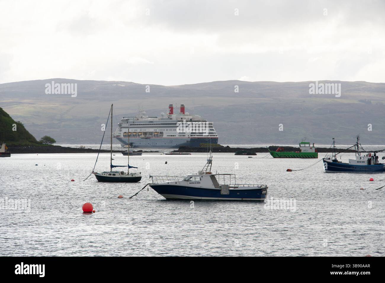 MS Bolette cruise ship in Portree Loch, Scotland Stock Photo - Alamy
