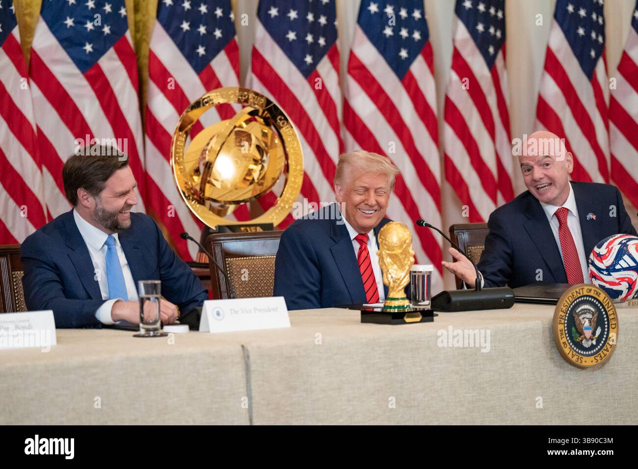 President Donald Trump and Vice President JD Vance attend a FIFA Task ...
