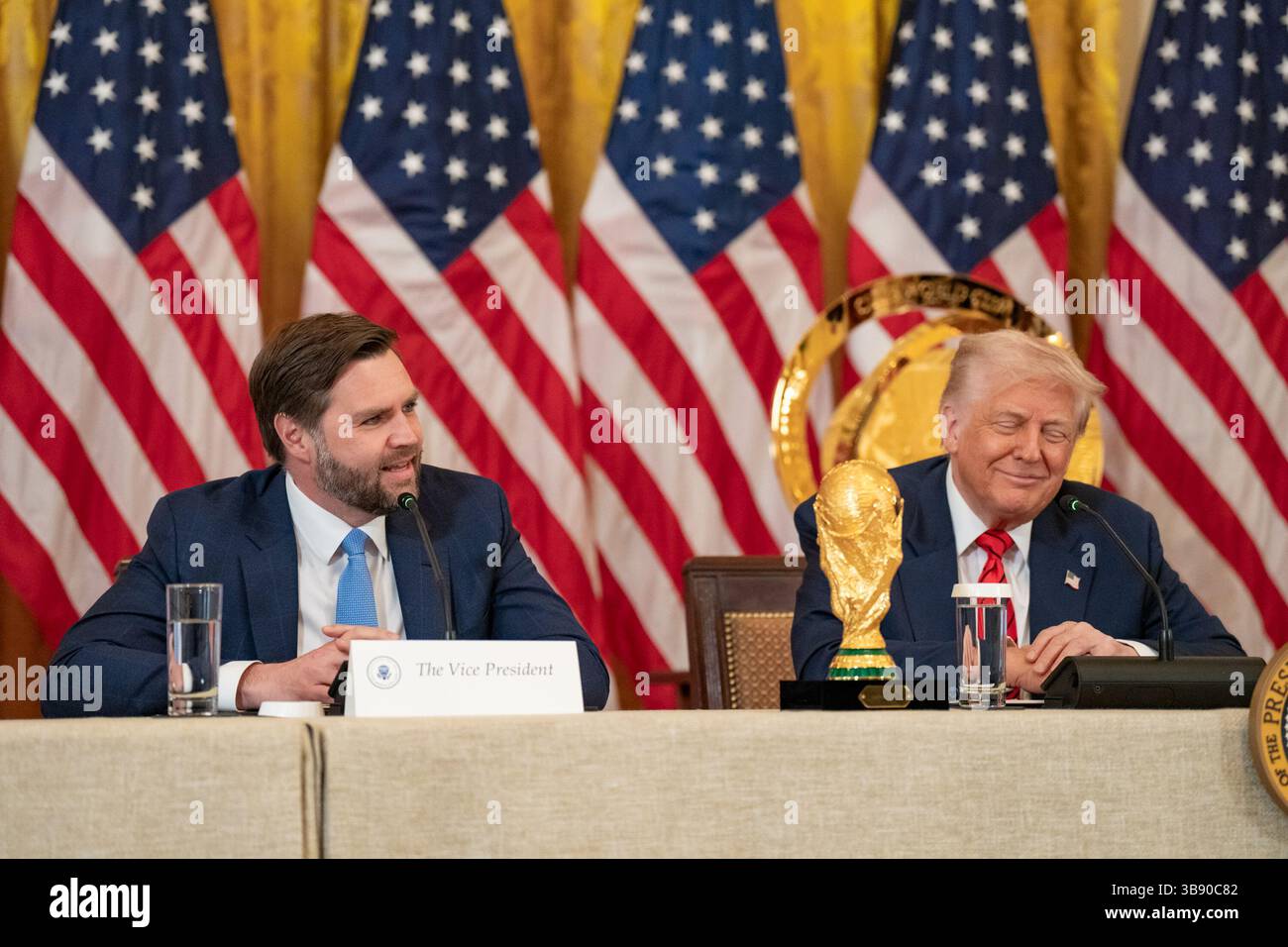 President Donald Trump and Vice President JD Vance attend a FIFA Task ...