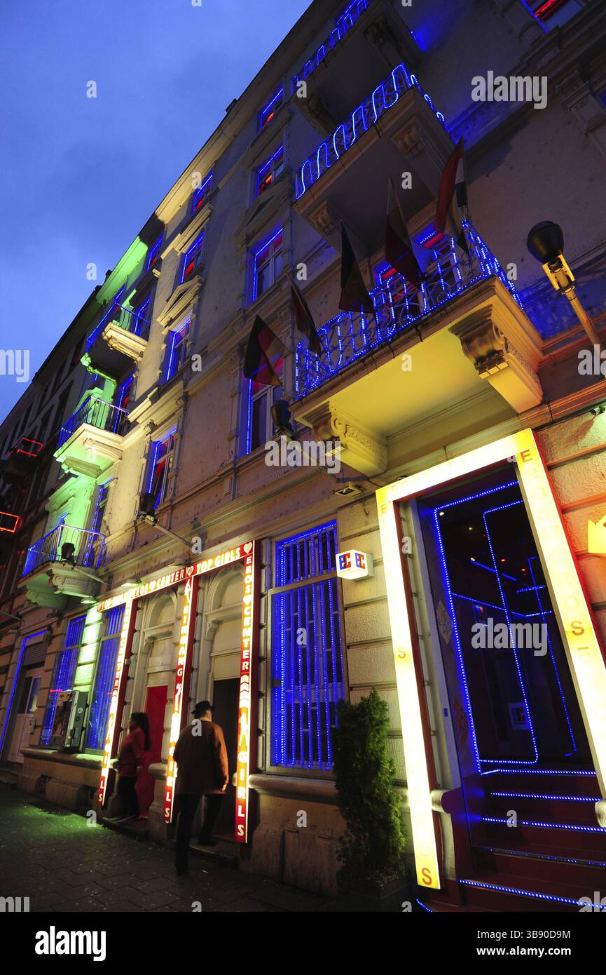 Brothel in the red light district, Bahnhofsviertel, Frankfurt am Main ...