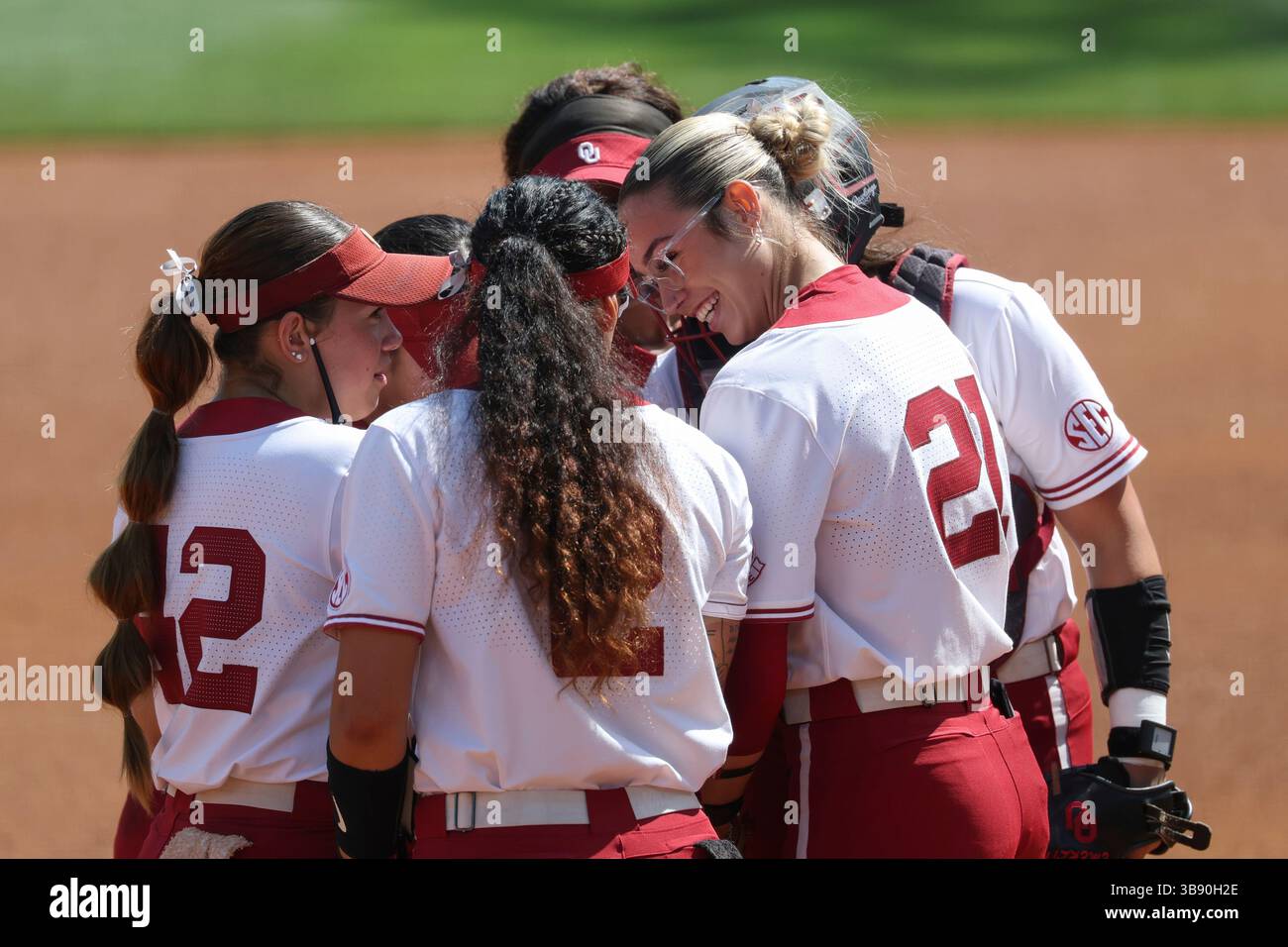 ATHENS, GA - MAY 08: Oklahoma starting pitcher Sam Landry (21) smiles ...