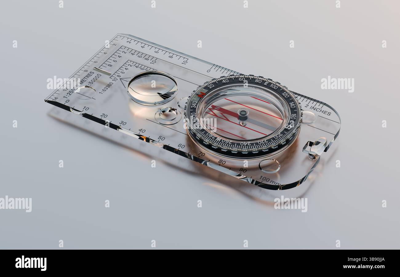 Magnetic Navigation Compass For Outdoor Adventurers Stock Photo - Alamy
