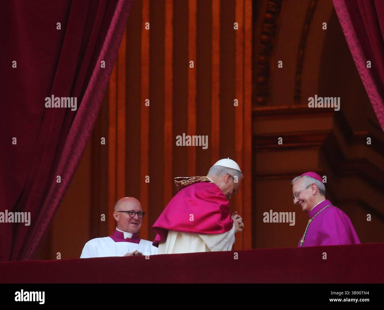 VATICAN CITY - Cardinal Robert Prevost appears on the balcony after ...