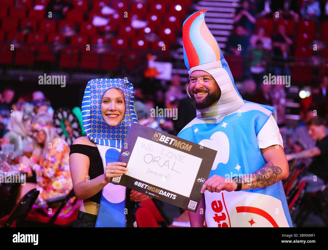 People wearing fancy dress before night fourteen of the BetMGM Premier ...