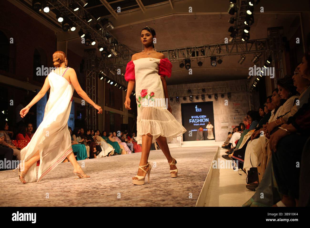 March 17, 2023, Dhaka, Dhaka, Bangladesh: Bangladeshi models walks the ramp show at Bangladesh ...