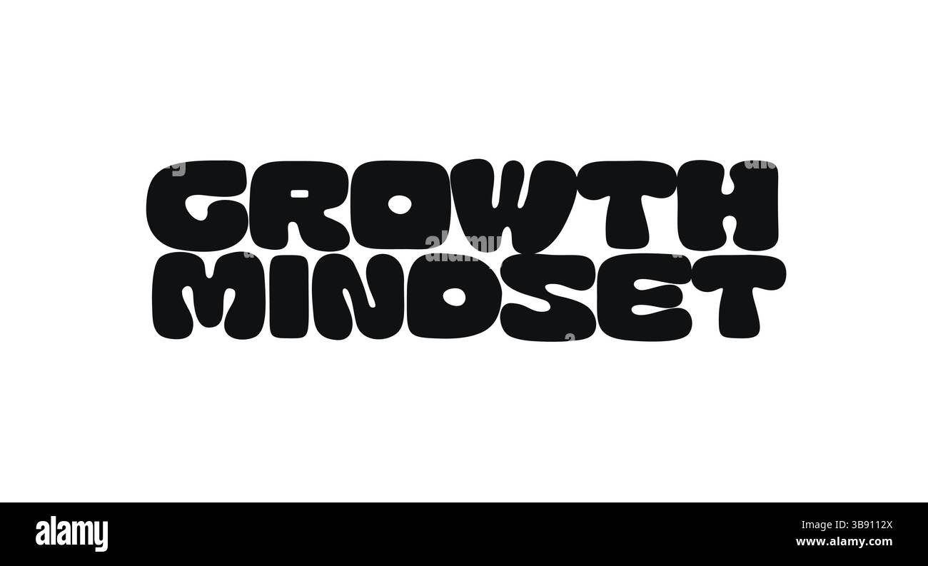 Motivational Phrase With Text Growth Mindset. Empowering Message About ...