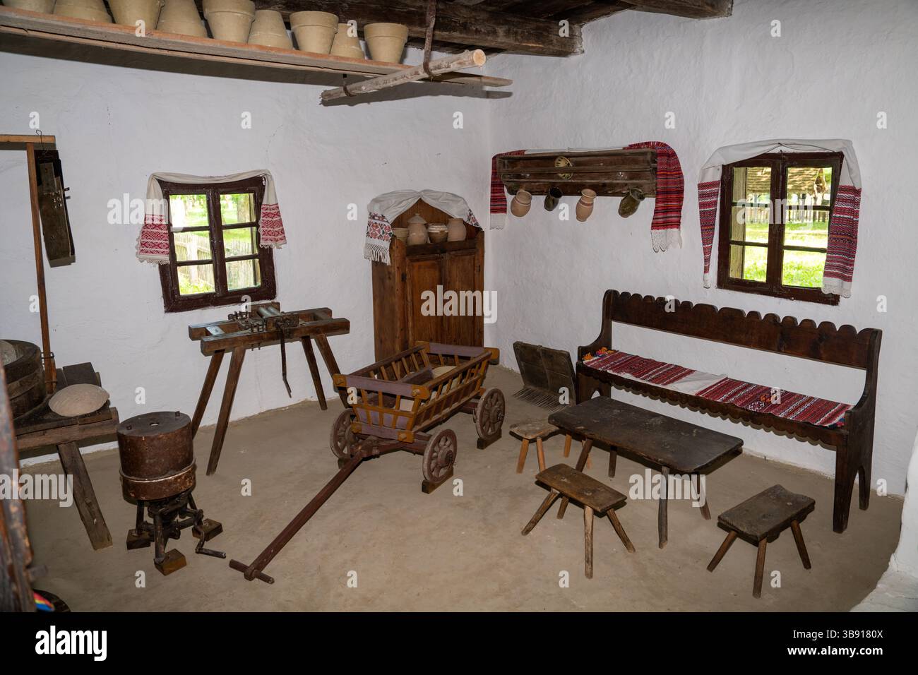 interior of an old traditional rural house Stock Photo - Alamy