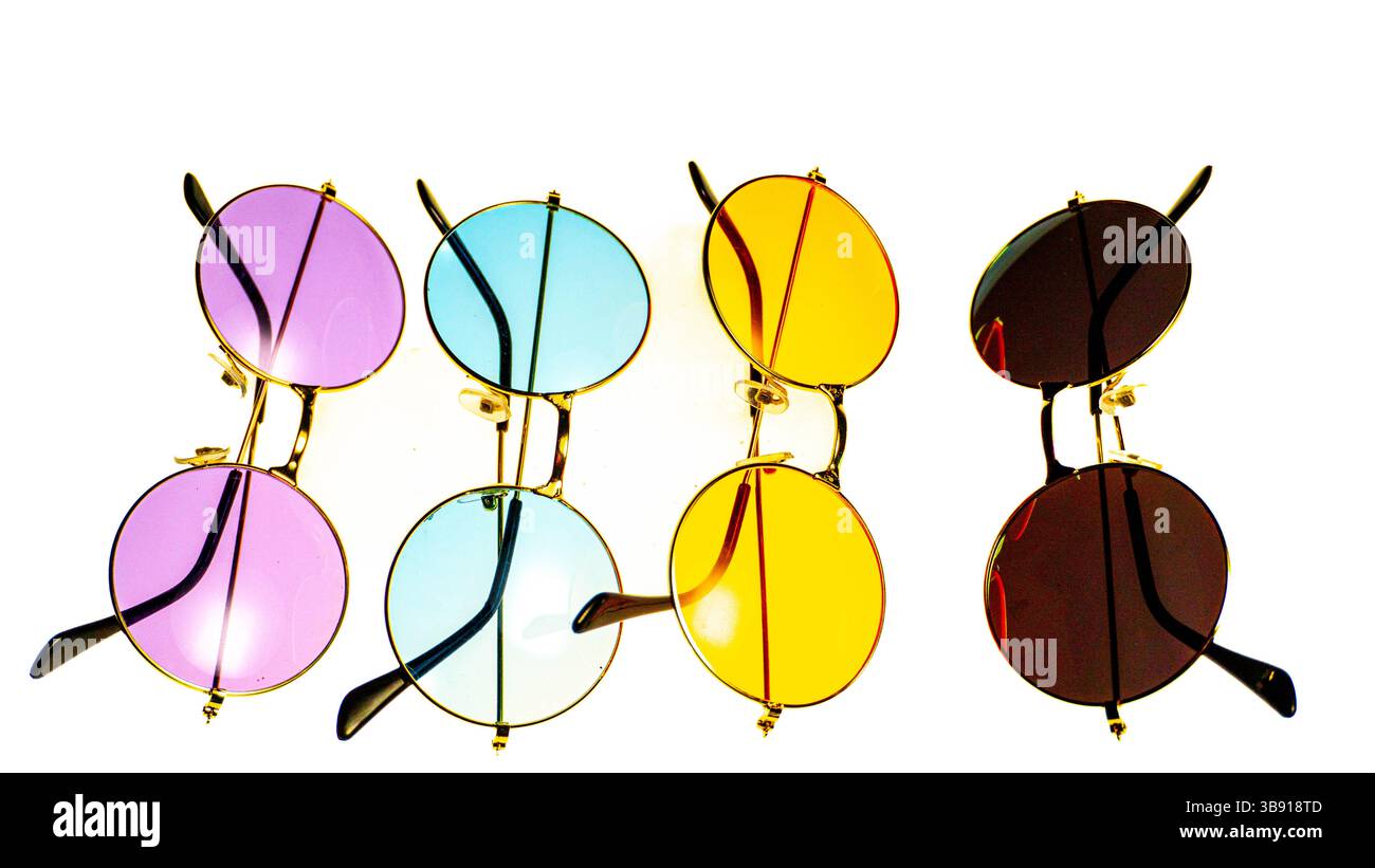Purple tinted glasses hi-res stock photography and images - Alamy