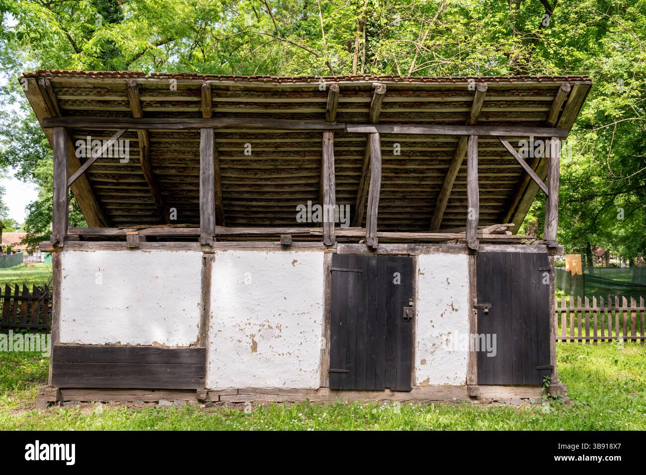 old food warehouse in the forest Stock Photo - Alamy
