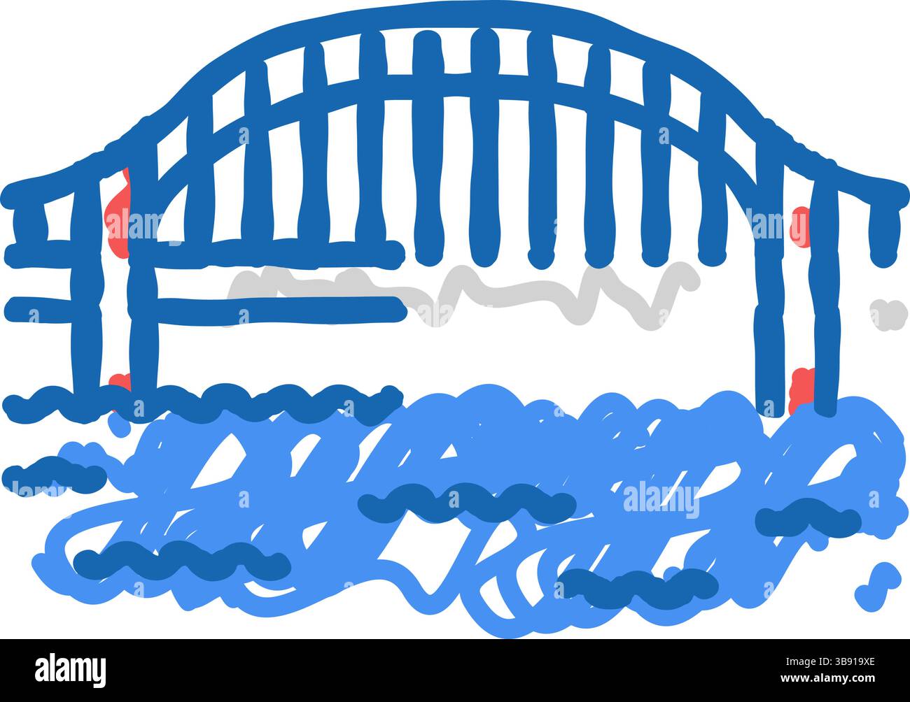 Tied arch bridge Stock Vector Images - Alamy