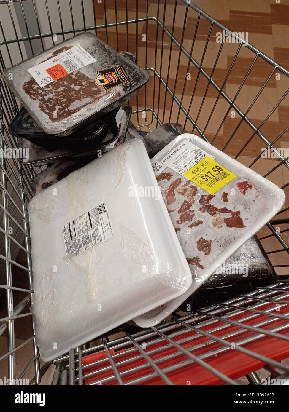 Some of the meat that is near expiration, seen here, at the Sacred ...