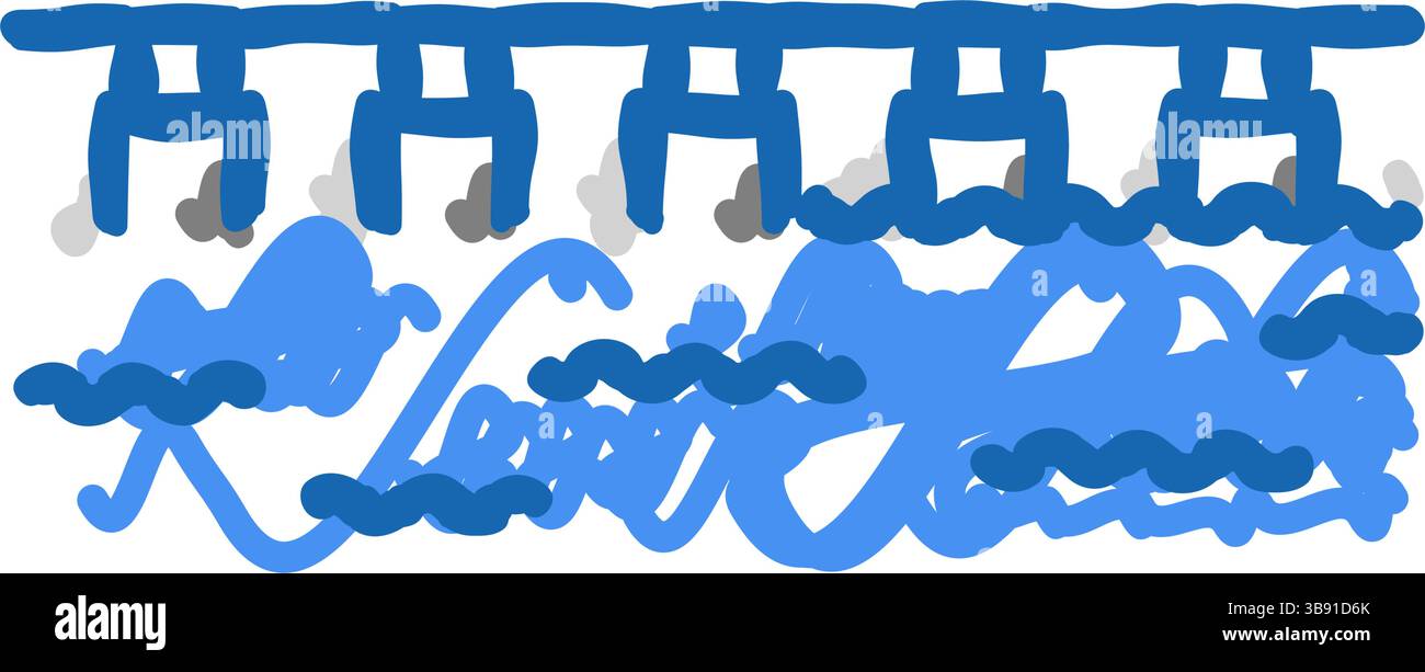 floating bridge icon doodle illustration Stock Vector Image & Art - Alamy