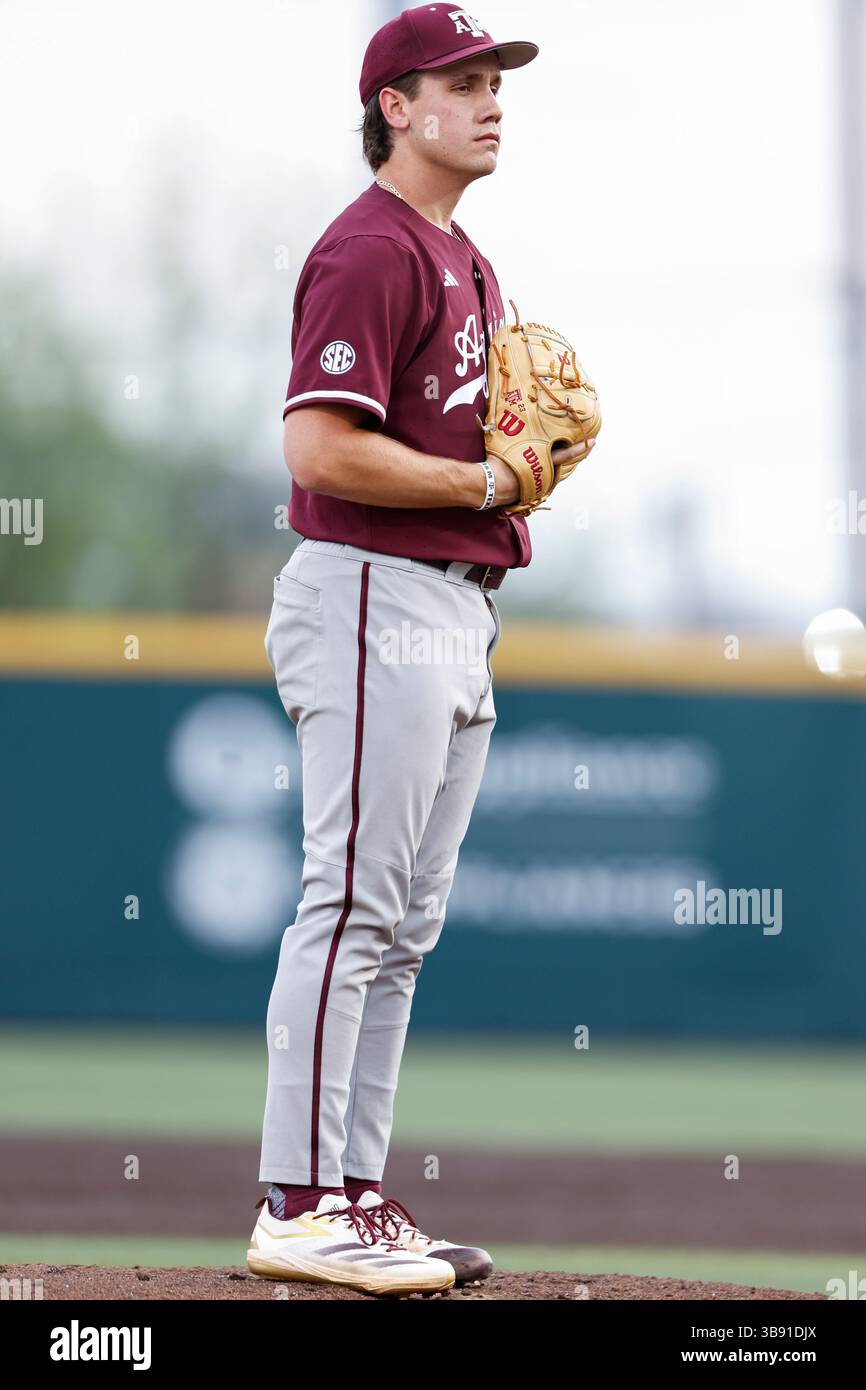 Texas A&M Aggies starting pitcher Myles Patton (23) in action during ...