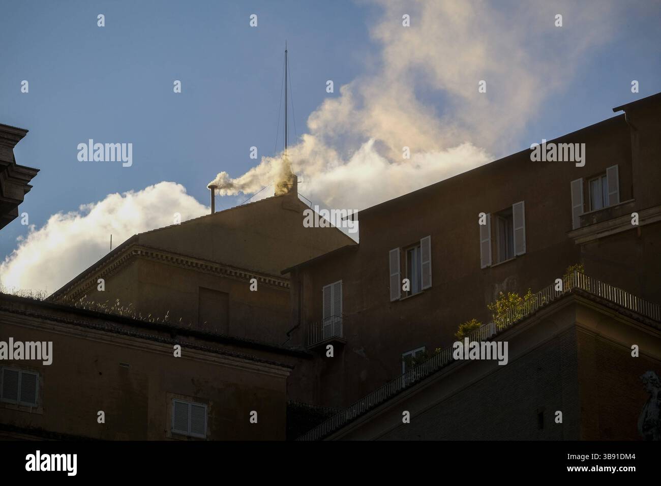 News - Il Conclave The white smoke rising from the chimney on the roof ...