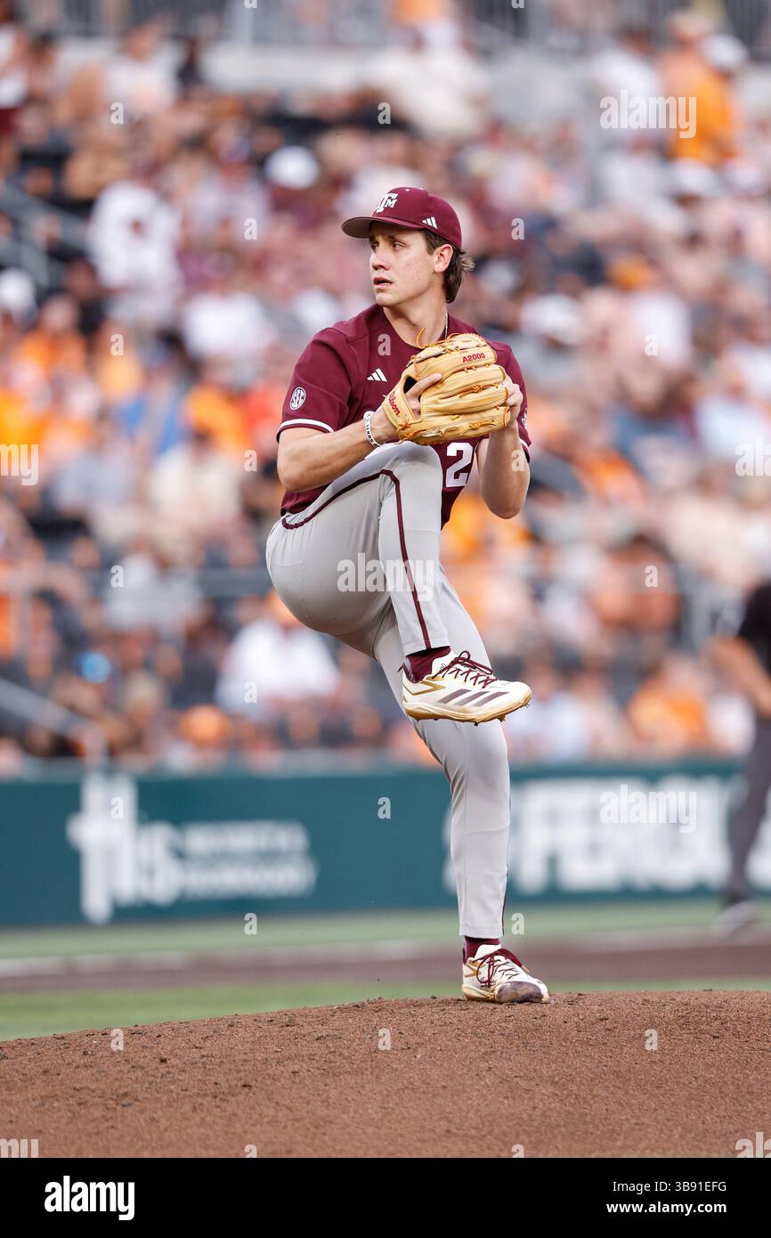 Texas A&M Aggies starting pitcher Myles Patton (23) in action during ...
