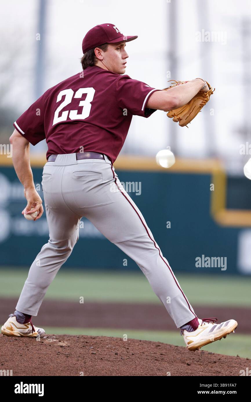Texas A&M Aggies starting pitcher Myles Patton (23) in action during ...