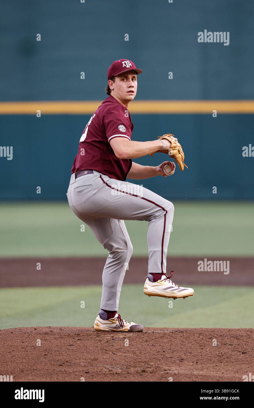 Texas A&M Aggies starting pitcher Myles Patton (23) in action during ...
