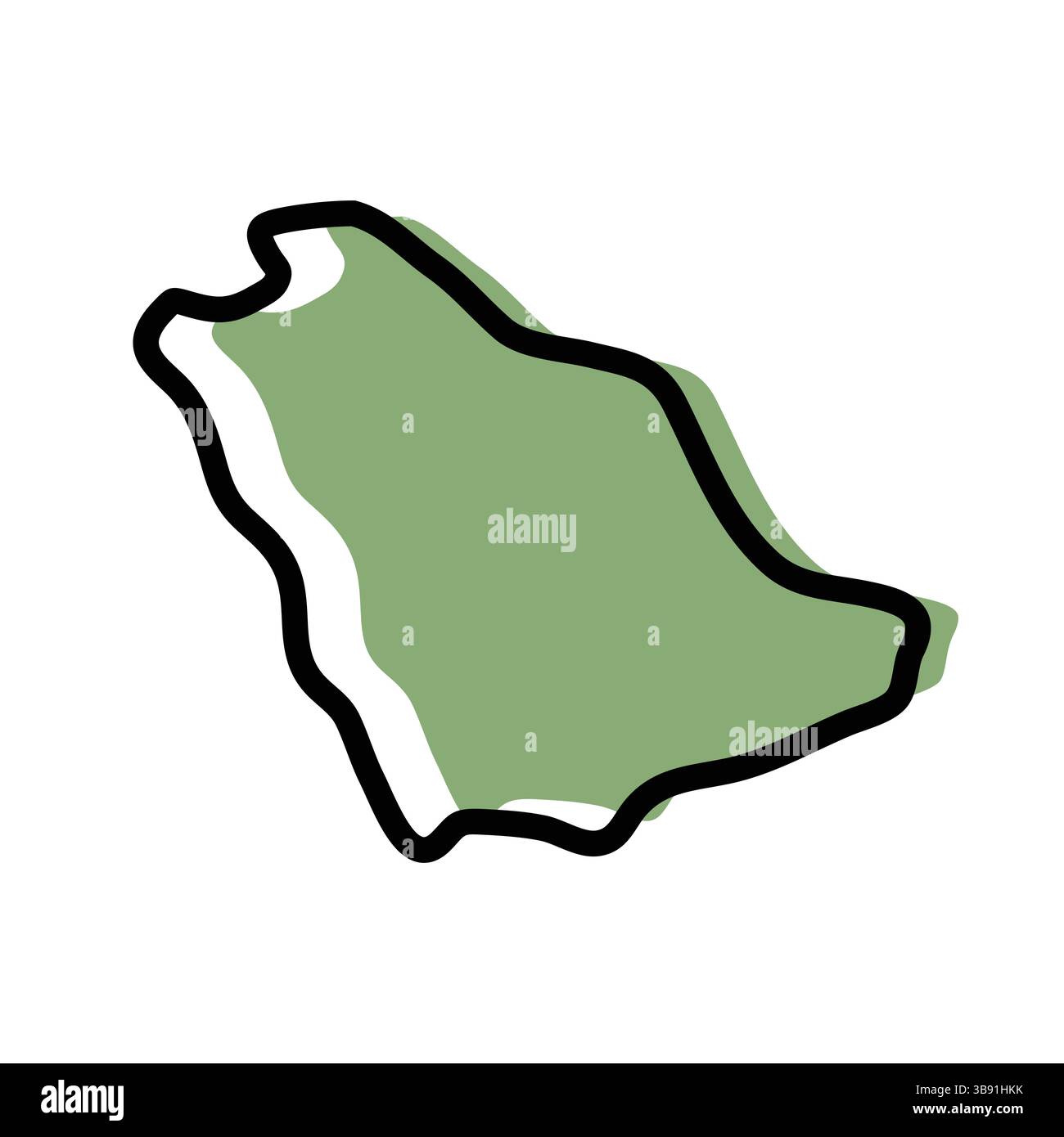 Saudi arabia map vector hi-res stock photography and images - Alamy