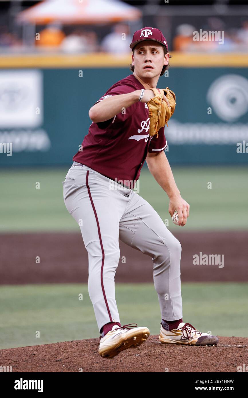 Texas A&M Aggies starting pitcher Myles Patton (23) in action during ...