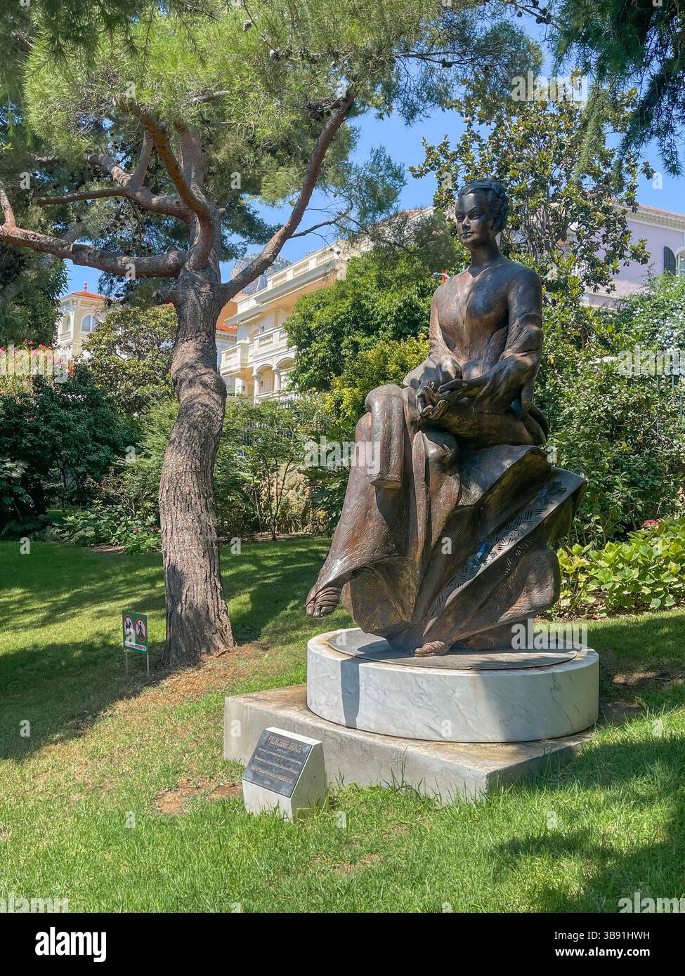 Principality of Monaco, France - July 9, 2024: Princess Grace statue in ...
