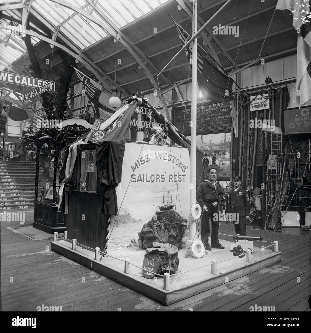 The Howe Gallery, with staircase to the Cook Gallery. The Royal Naval ...