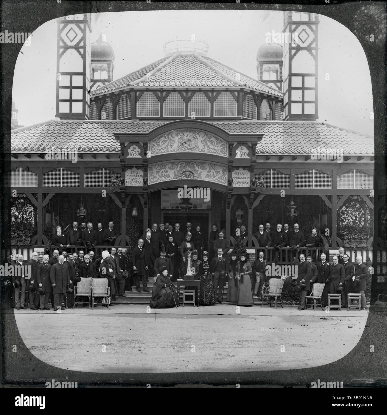 Queen Victoria visiting the P&O steamship pavilion. Royal Naval ...