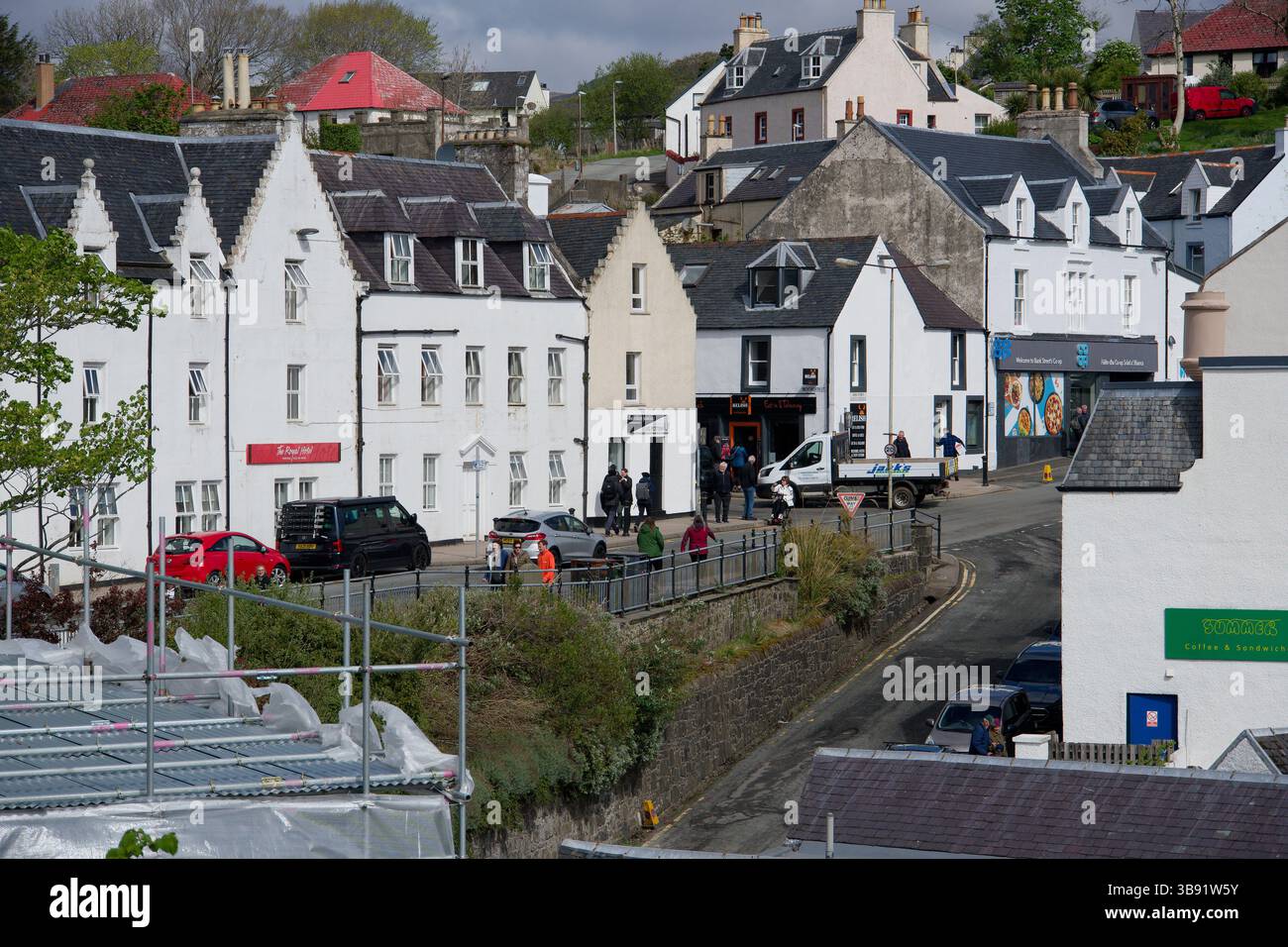 White buildings in Portree, Scotland Stock Photo - Alamy