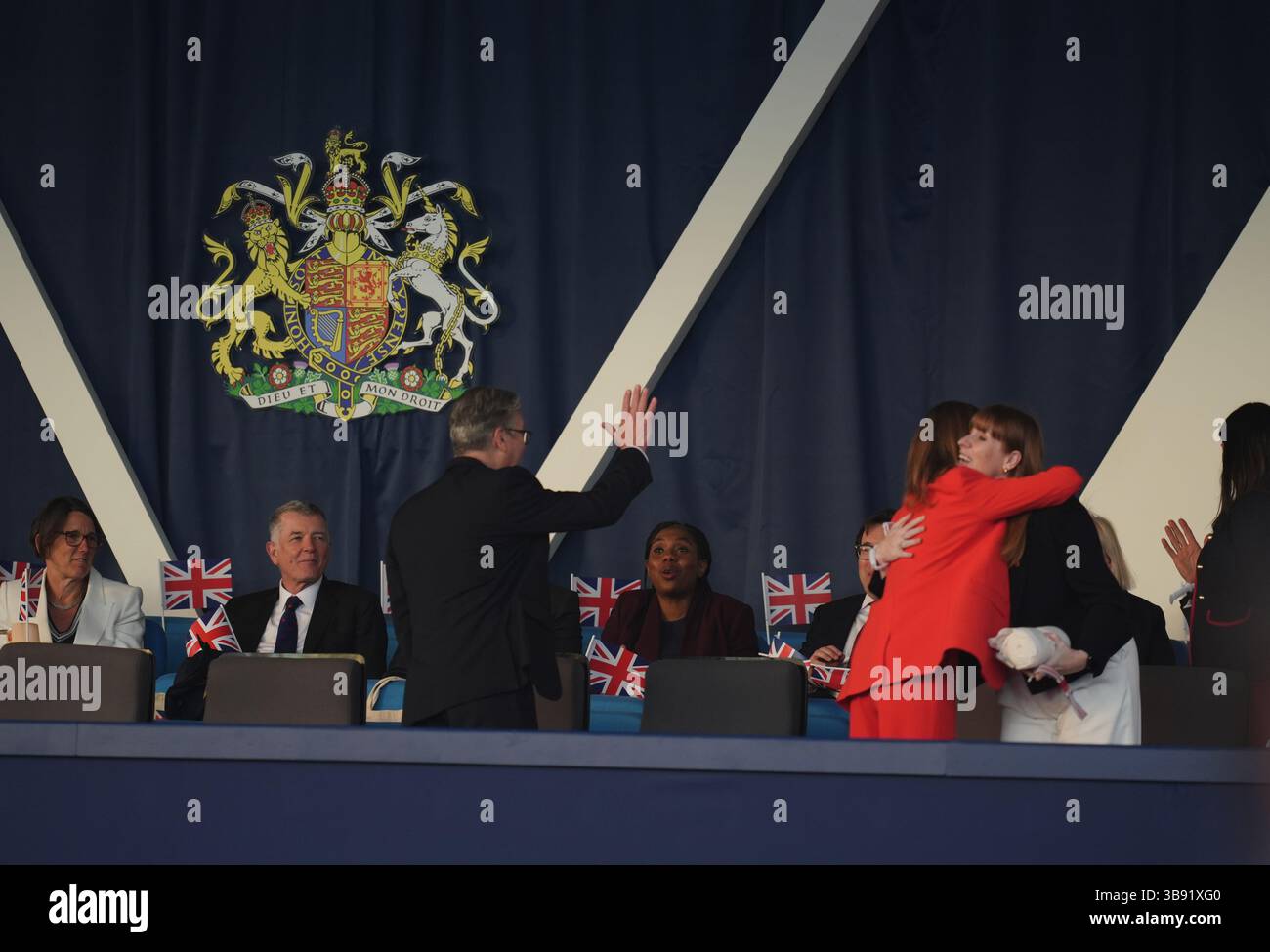 Lady Victoria Starmer hugging Deputy Prime Minister Angela Rayner as ...