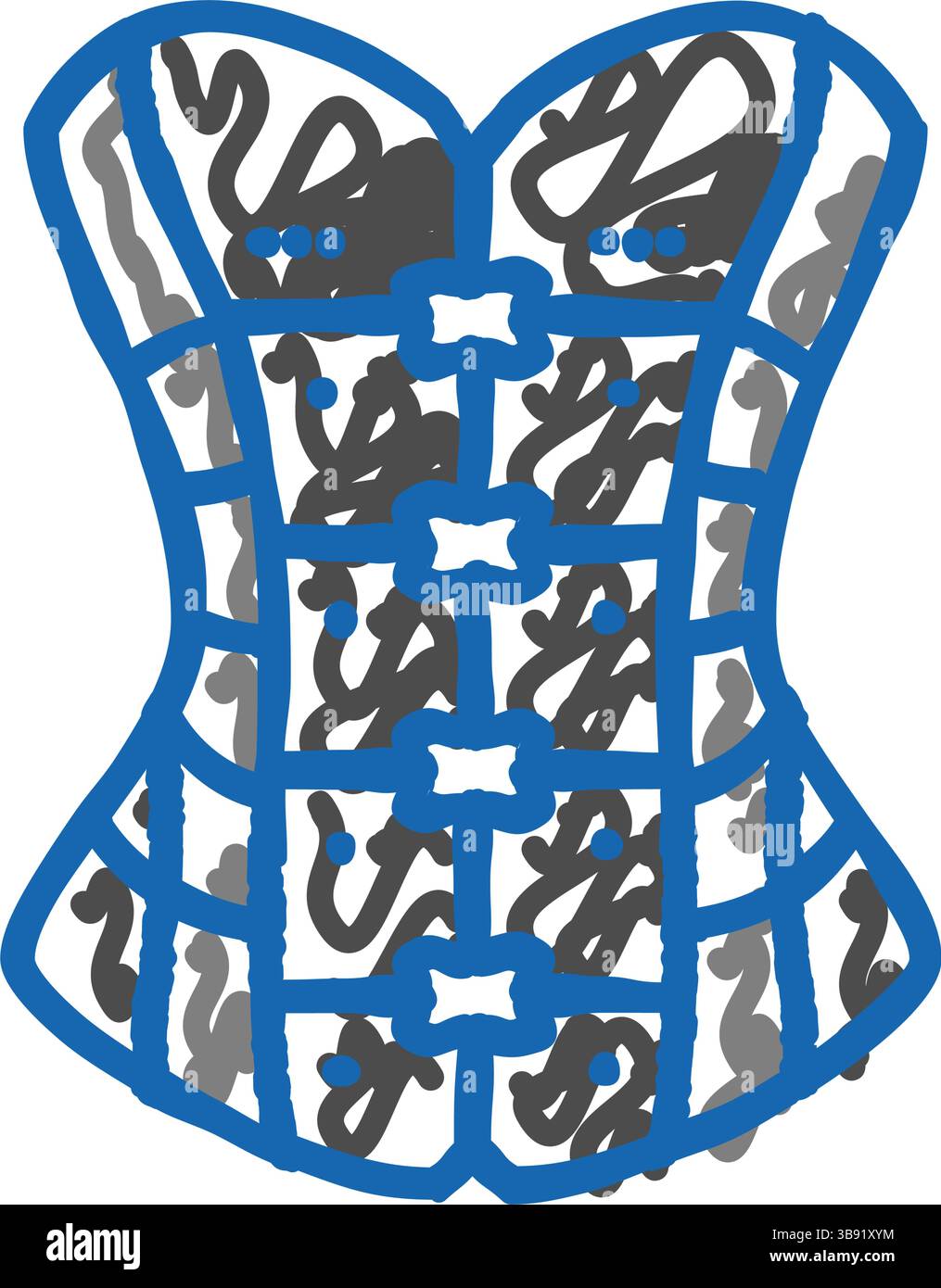 corsets goth subculture icon doodle illustration Stock Vector Image ...