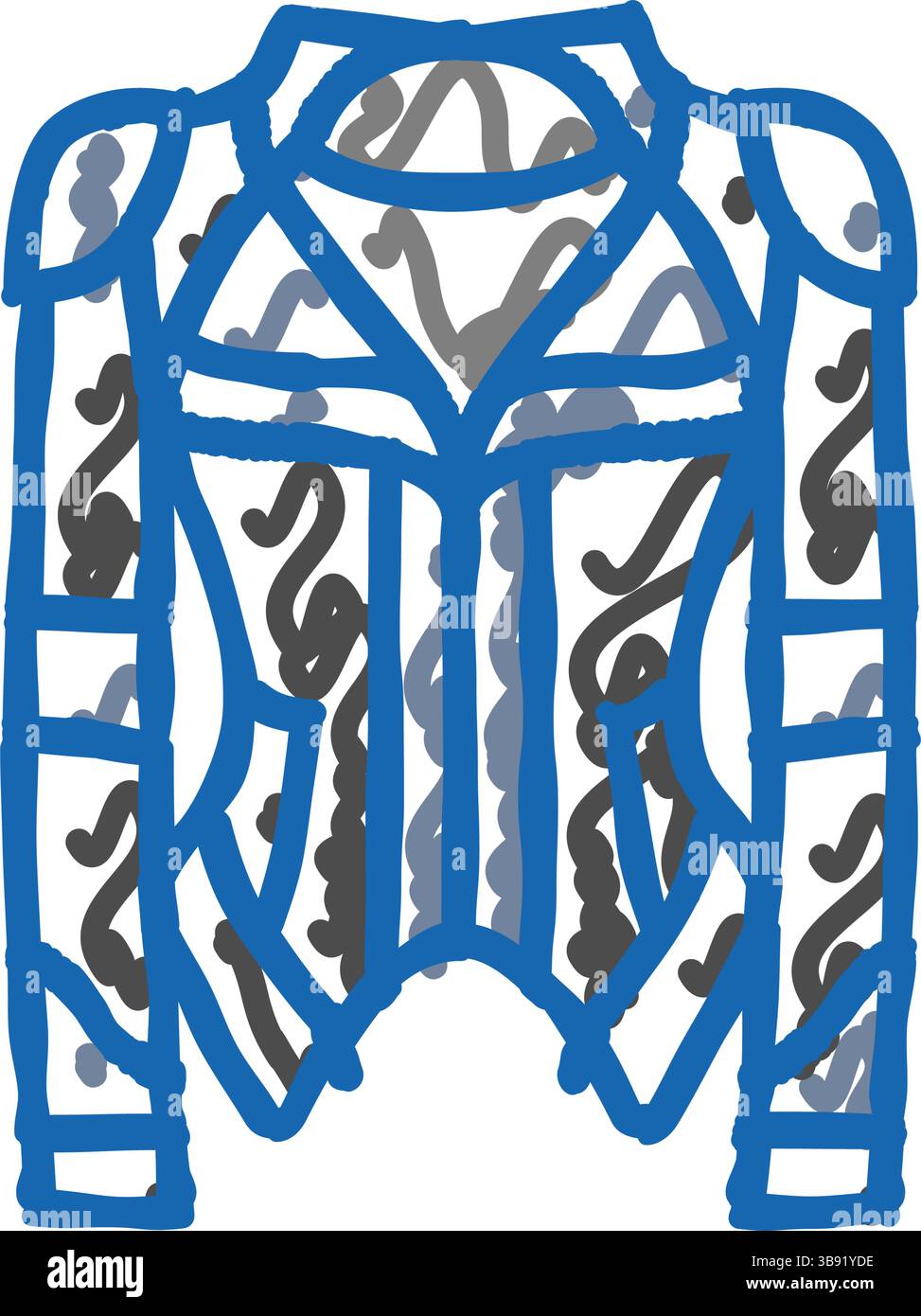 leather goth subculture icon doodle illustration Stock Vector Image ...