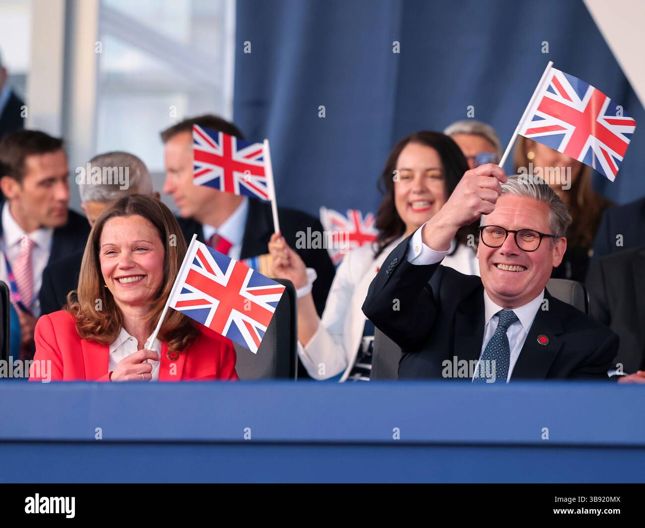 Britain's Prime Minister Keir Starmer and his wife Victoria Starmer ...