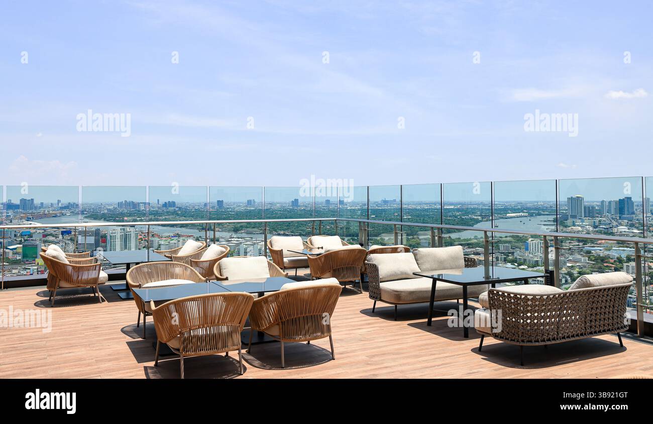 Hotel rooftop service area hi-res stock photography and images - Alamy